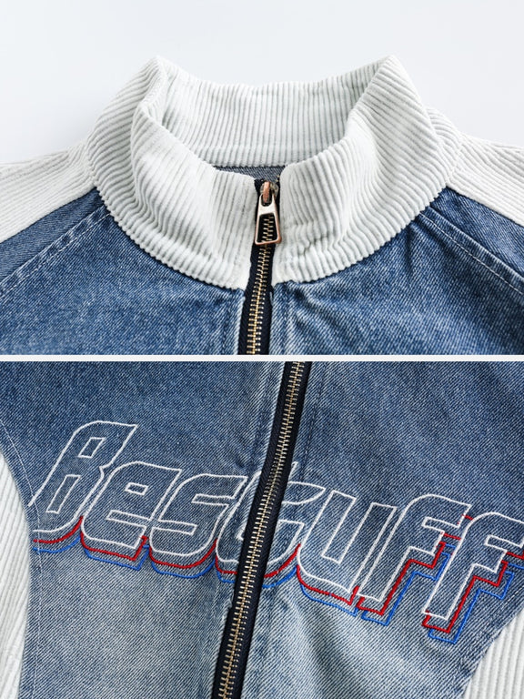 BESTUFF - Denim Patchwork Jacket